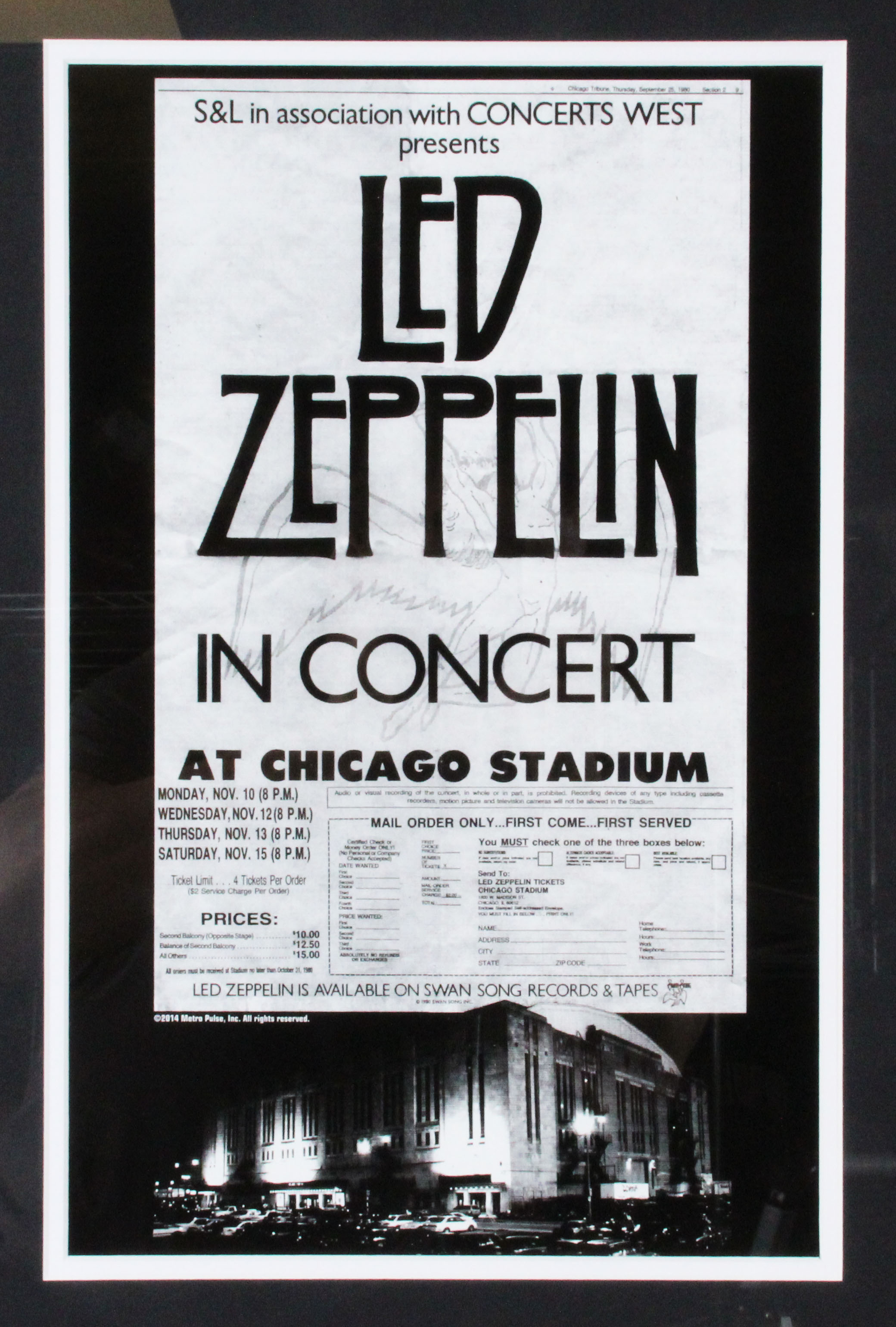 Led Zeppelin Poster & Ticket Chicago – Memorabilia Expert